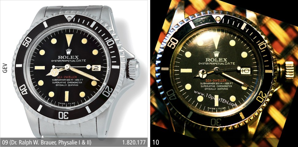 All Single Red Sea-Dwellers, side-by-side – Vintage Rolex and other ...