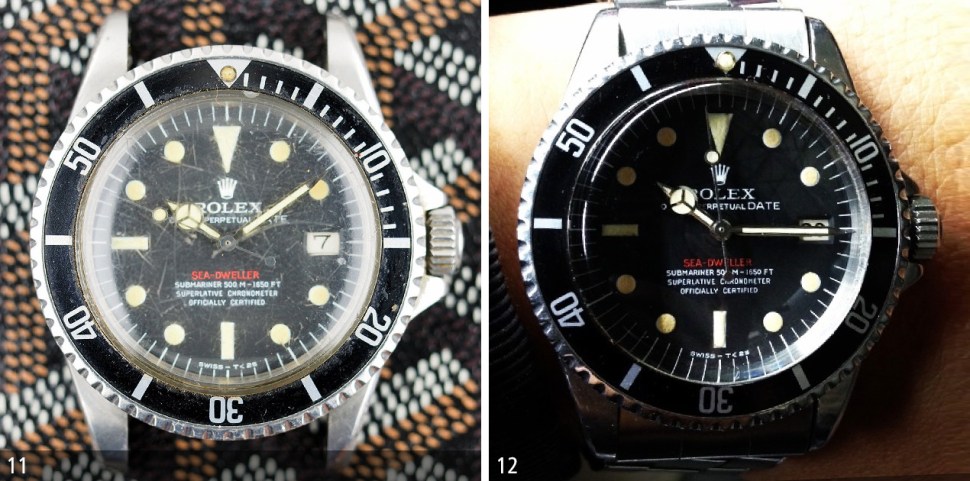 All Single Red Sea-Dwellers, side-by-side – Vintage Rolex and other ...