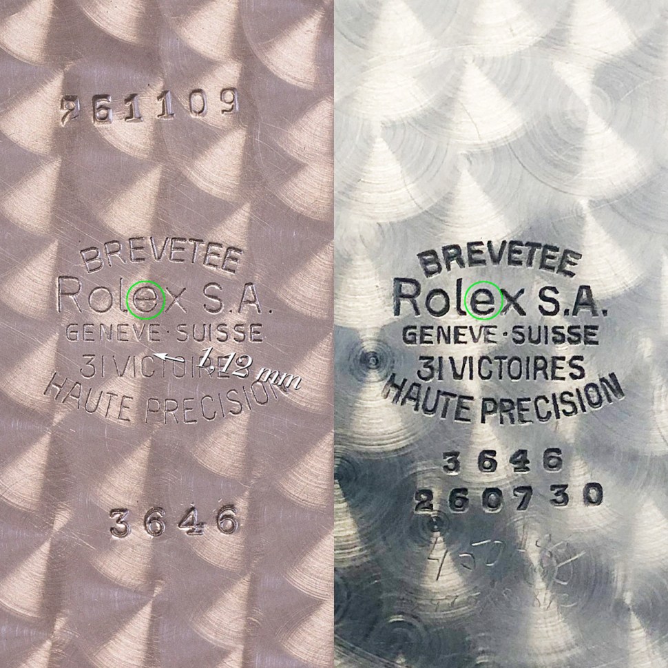 Fake Rolex Stamps On Anonymous Rolex-Panerai Ref. 3646 Watches ...