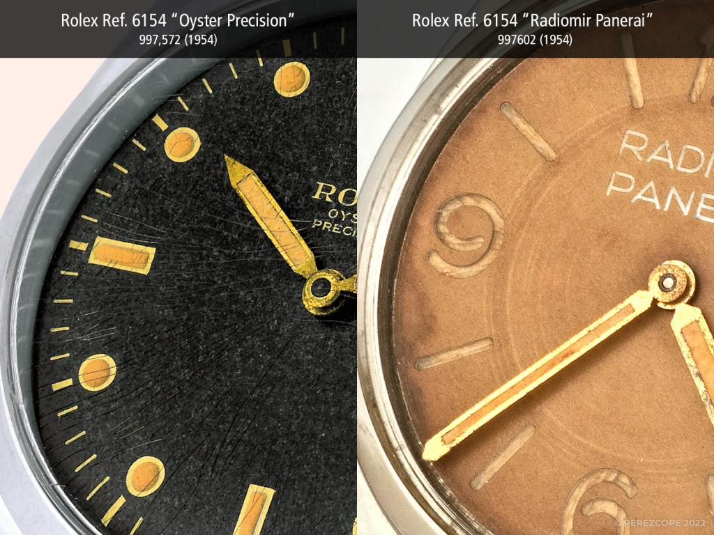 Rolex-Panerai 6154 “Egiziano Piccolo” – All 21 Known Watches Side-By ...